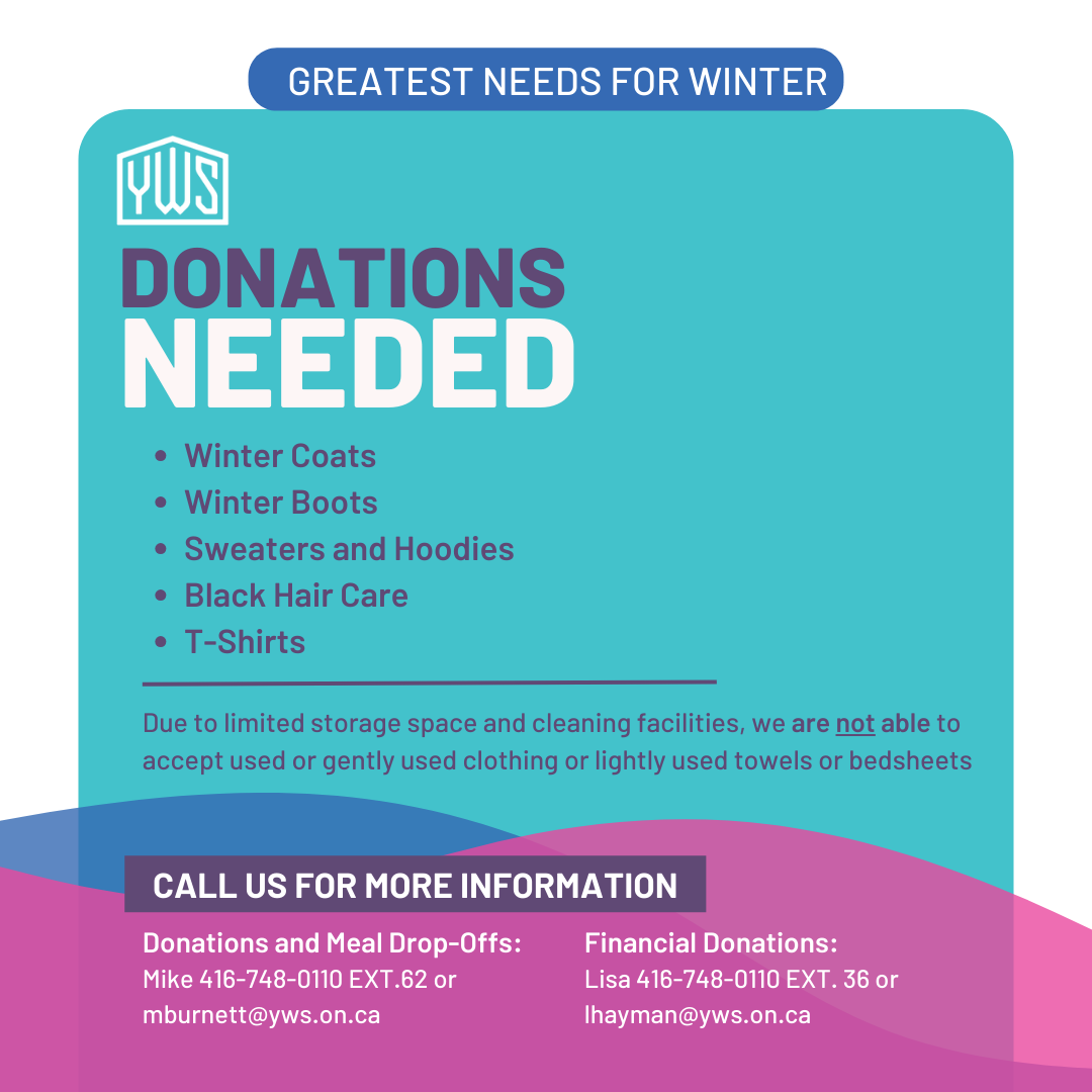 Donate Goods | Youth Without Shelter